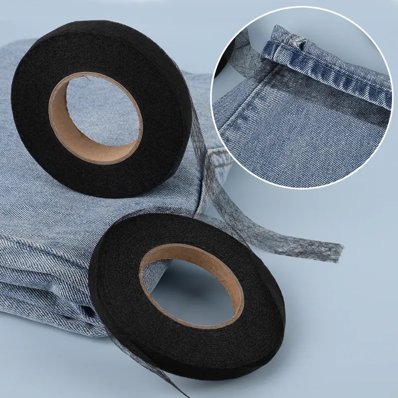 60M Pants Hem Tape Self-Adhesive Edge Shorten Paste Tape DIY Jean Clothes Length Shorten Tools ...