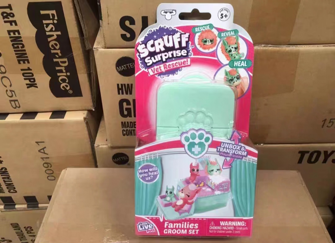 Little Live Pets Scruff Surprise Vet Rescue - Groom Set with Dog Family ...