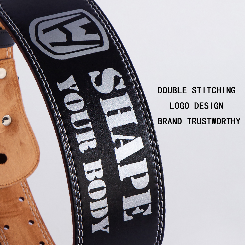 Worthdefence 10cm Wide Cowhide/PU Leather Weight Lifting Belt ...