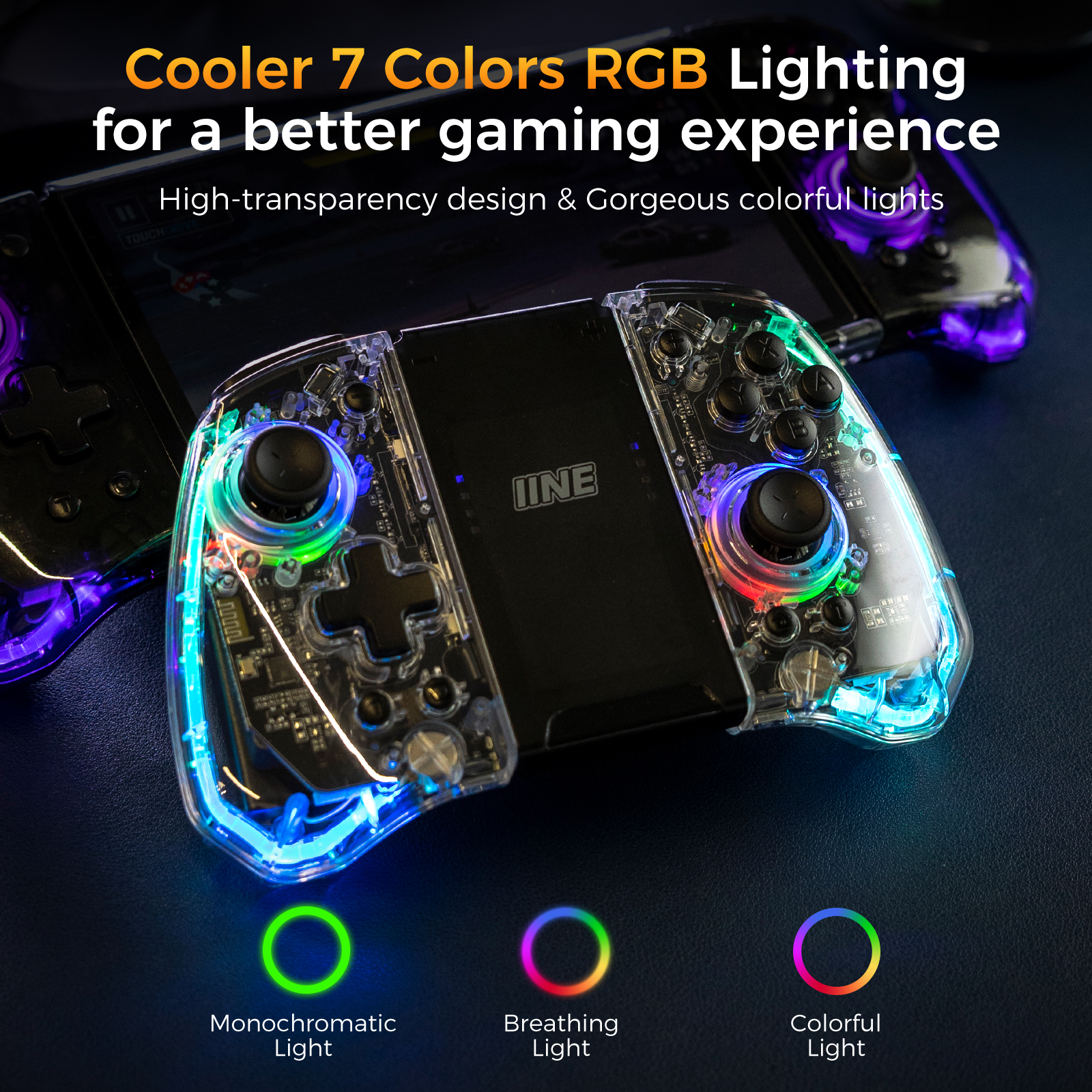 IINE Nintendo Swtich Elite Plus Joypad ALPS Metal Joystick with Light for Nintendo Swtich/Lite ...