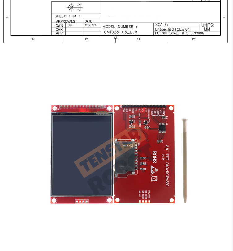 2.4 2.8 Inch SPI TFT LCD Touch Panel ILI9341 Chicp Serial Port Module With PBC 240x320 SPI ...