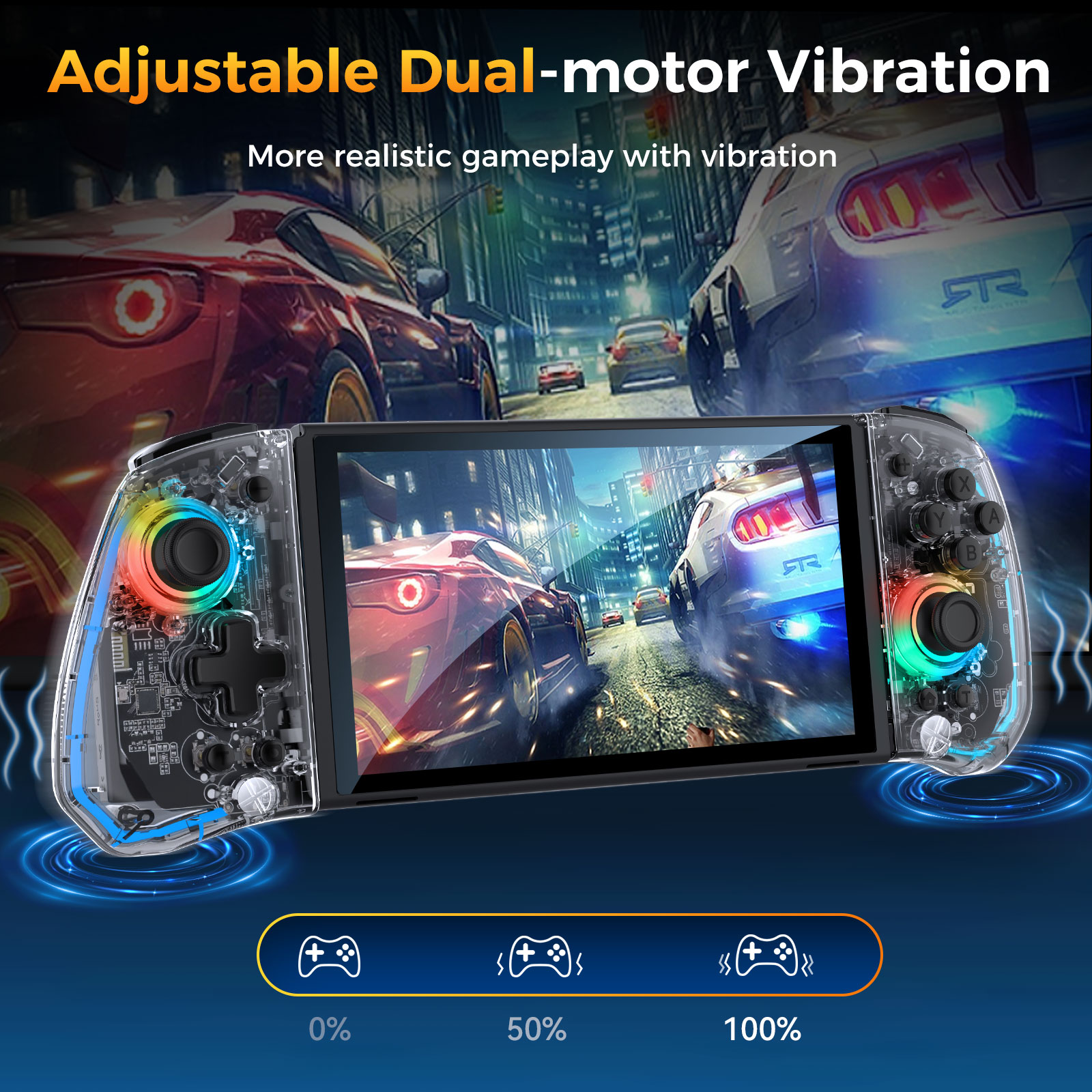 IINE Nintendo Swtich Elite Plus Joypad ALPS Metal Joystick with Light for Nintendo Swtich/Lite ...