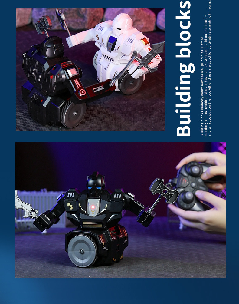 RC Fighting Battle Robot Toys Children Remote Control Robot Game Handle ...