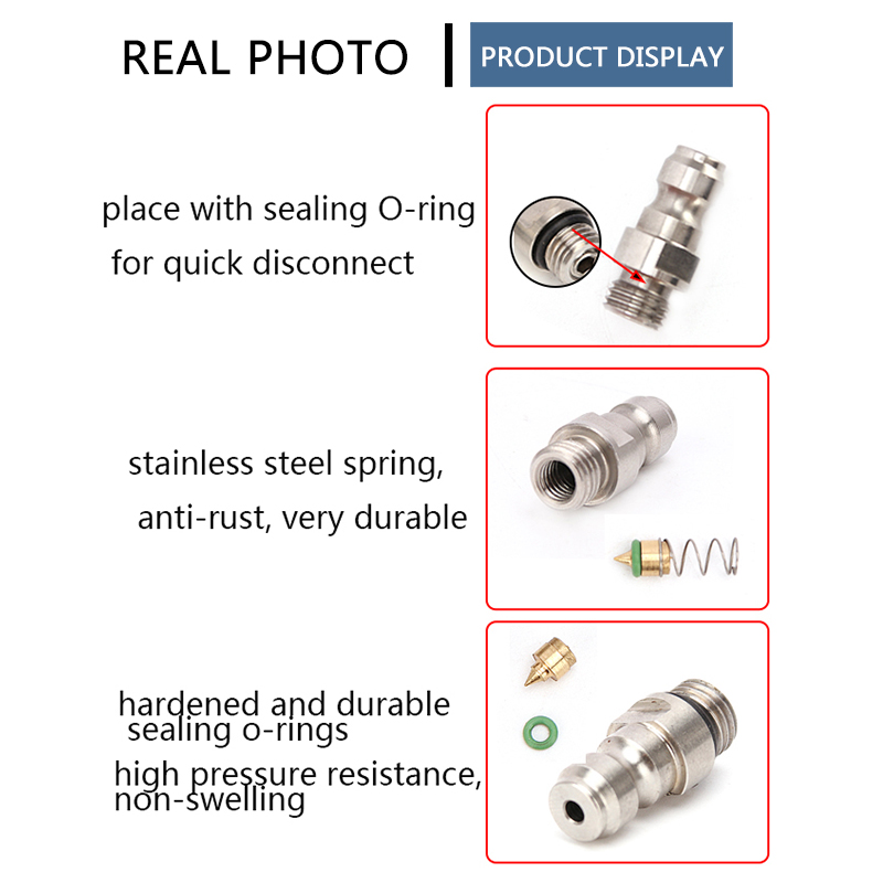 M8x1 M10X1 1/8NPT 1/8BSPP Thread High Pressure Stainless Steel Quick ...