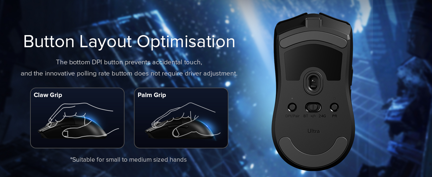 Delux M800 Ultra PAW3395 Bluetooth Gaming Mouse DPI MAX 26000 RGB Wireless Mouse Gaming ...