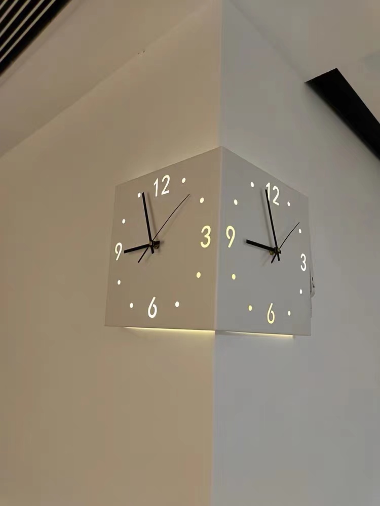 Nordic double-sided wall clock creative modern minimalist living room ...
