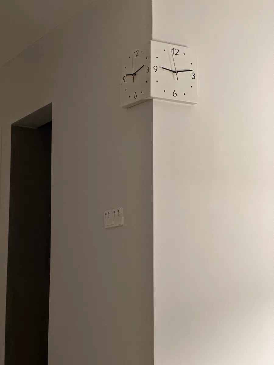 Nordic double-sided wall clock creative modern minimalist living room ...