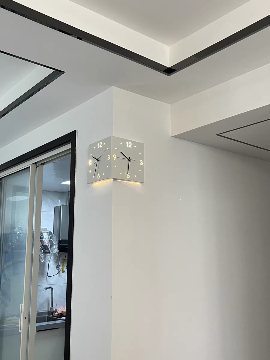 Nordic double-sided wall clock creative modern minimalist living room ...