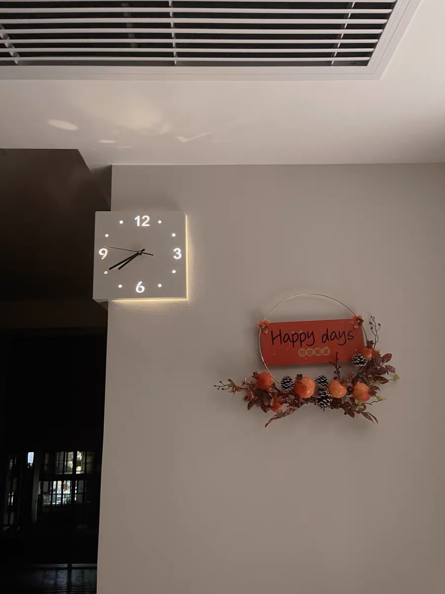 Nordic double-sided wall clock creative modern minimalist living room ...