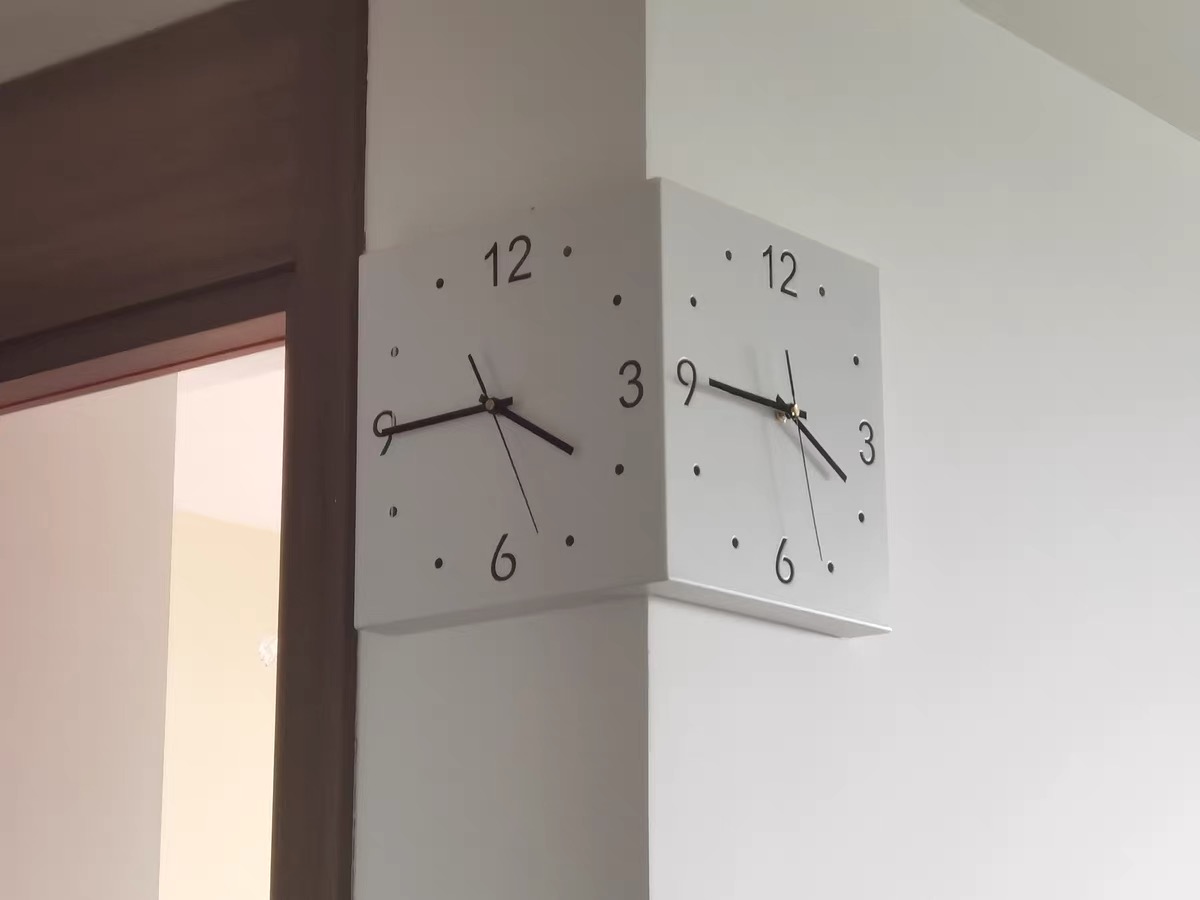 Nordic double-sided wall clock creative modern minimalist living room ...