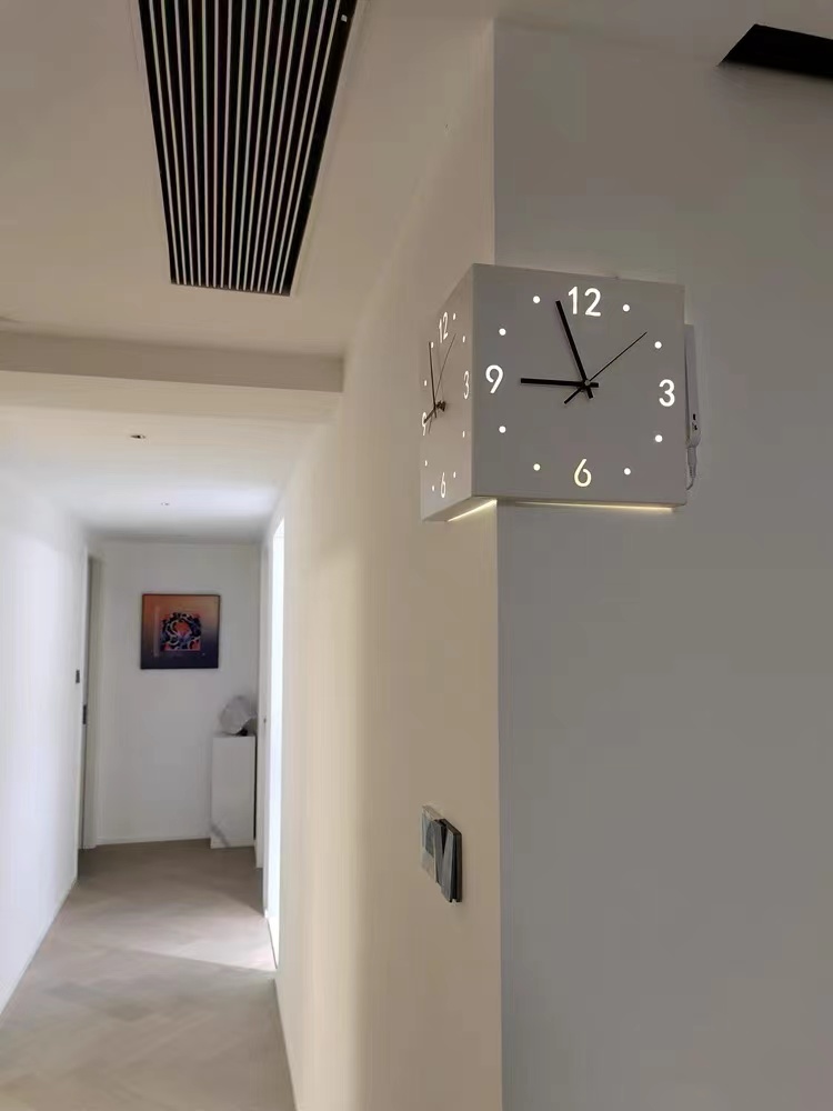 Nordic double-sided wall clock creative modern minimalist living room ...