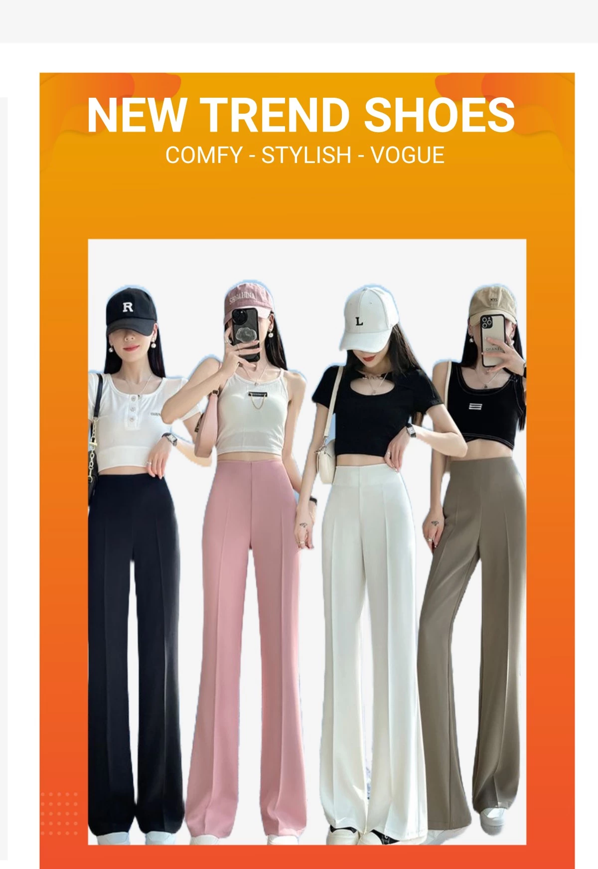 【slim Fit】side Zipper Basic Ol Pants Women Pant In Summer Women Pants