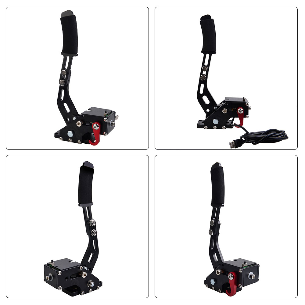 PS4/PS5/PC 16Bit Black Aluminum USB Handbrake with Optional Bracket or ...