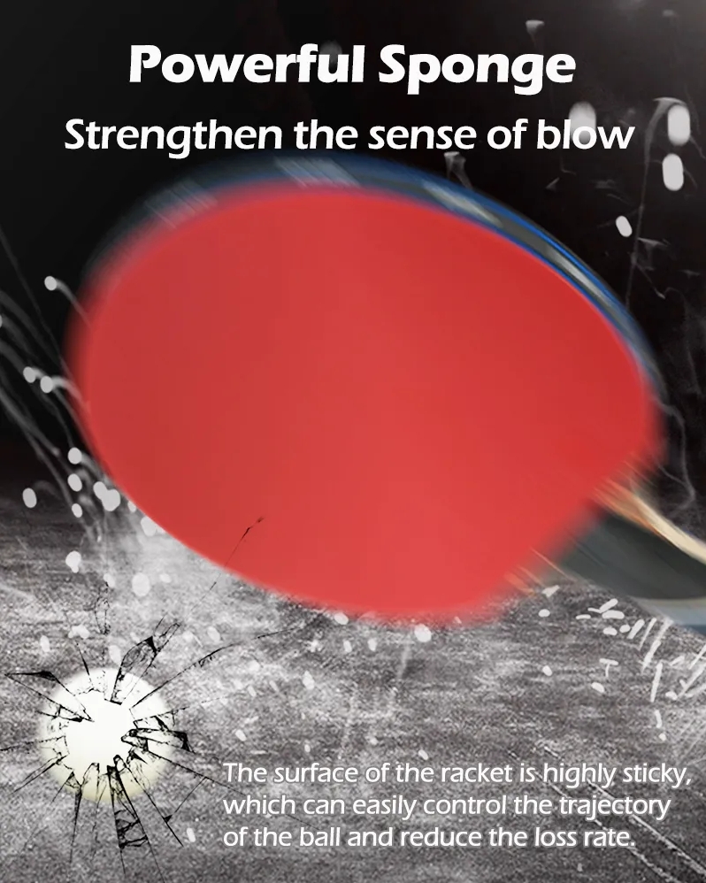 KOKUTAKU 6 Star ITTF Ping Pong Bat Profesional Racket Set With Double ...