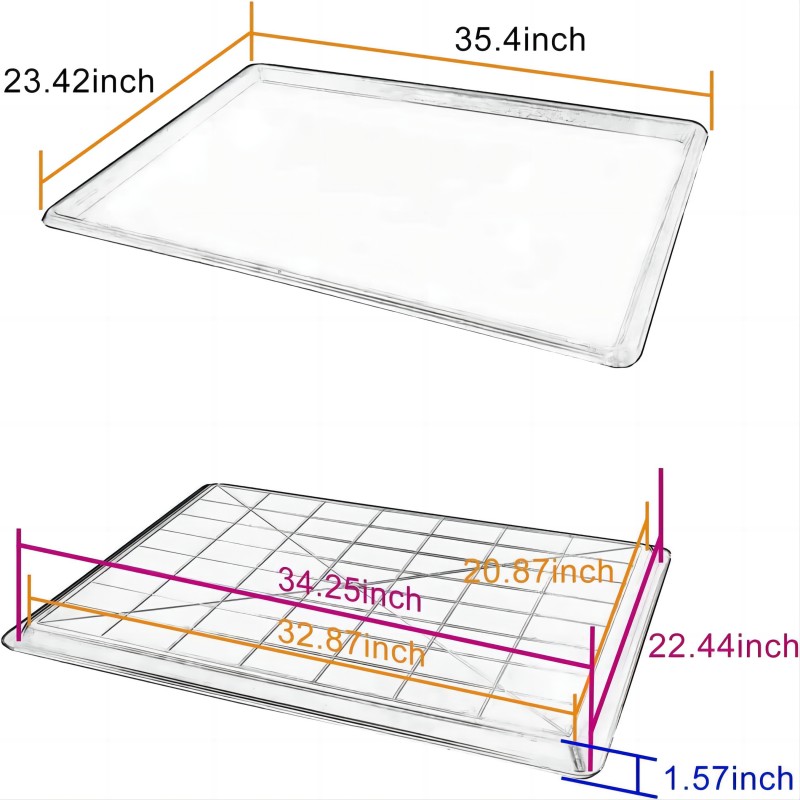 Plastic Tray Replacement Tray for Pet Cage Liner Tray Pans tray sangkar ...