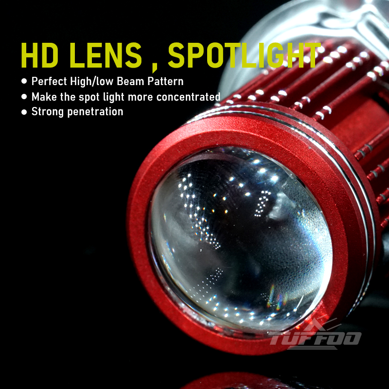 1 Piece Dual Color Motorcycle LED Headlight Bulb H4 / HS1 / H6 / BA20D ...