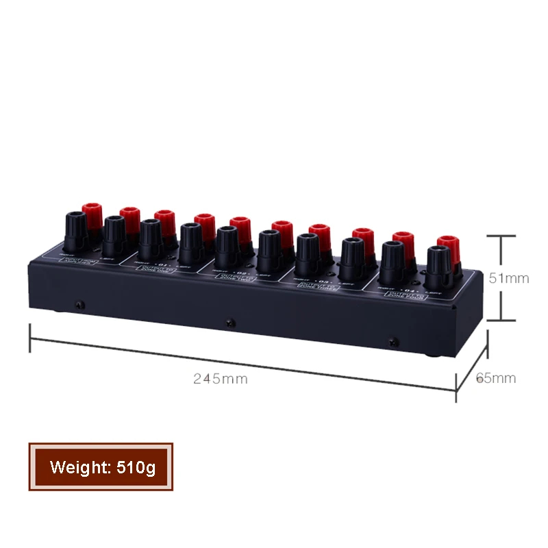 1 Input 4 Output Passive Audio Signal Switcher Selector 300W Signal Distribution Panel T0681 ...