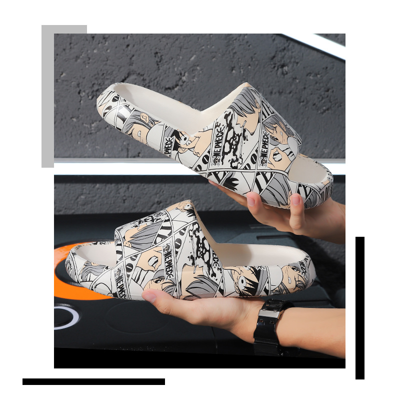 【Ready stock】febee unisex cartoon Naruto one piece sandals slipper ...