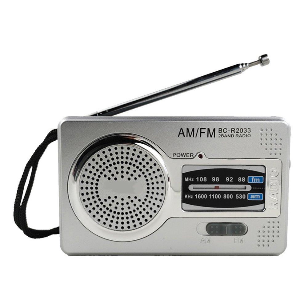 AM FM Pocket Radio Player Dual Band HiFi Mini Elder Radio Battery ...