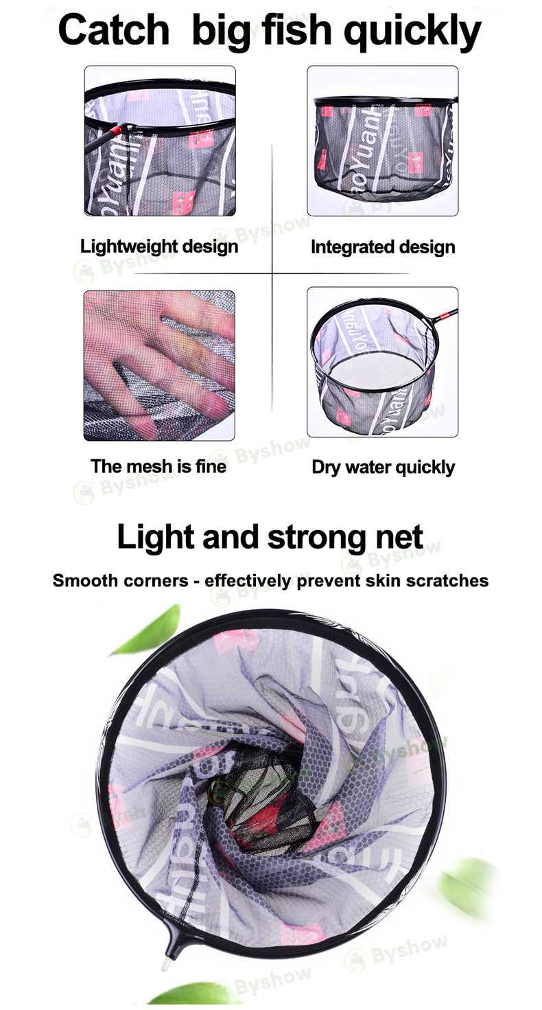 [Byshow] Fine Mesh Fishing Net Pocket Ultra-Light Nylon Anti-Hanging ...