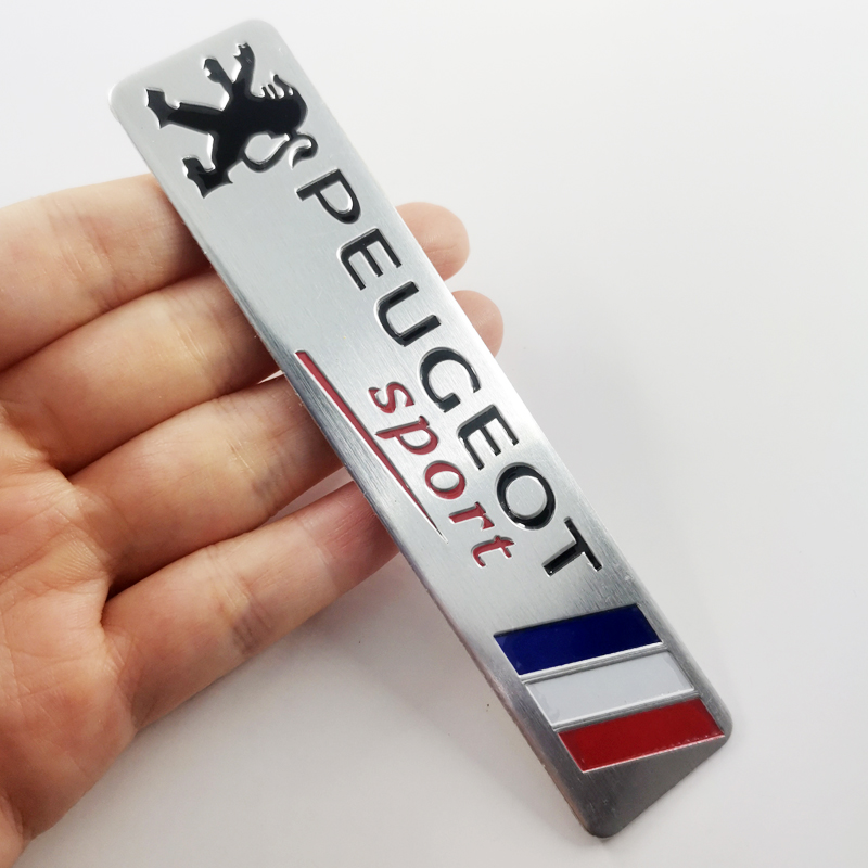 1 x Aluminum PEUGEOT SPORT Logo Car Auto Side Rear Trunk Decorative ...