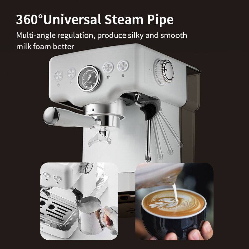 Petrus Coffee Maker Espresso Coffee Machine 15 Bar Metal Body Stainless ...