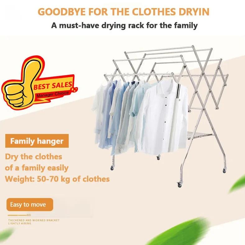Foldable Clothes Hanger Clothes Drying Rack Clothes Rack Ampaian Baju ...