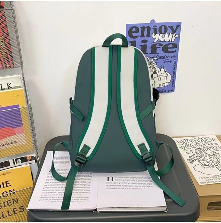 Nylon school bag korean style Large Capacity school backpack Color ...