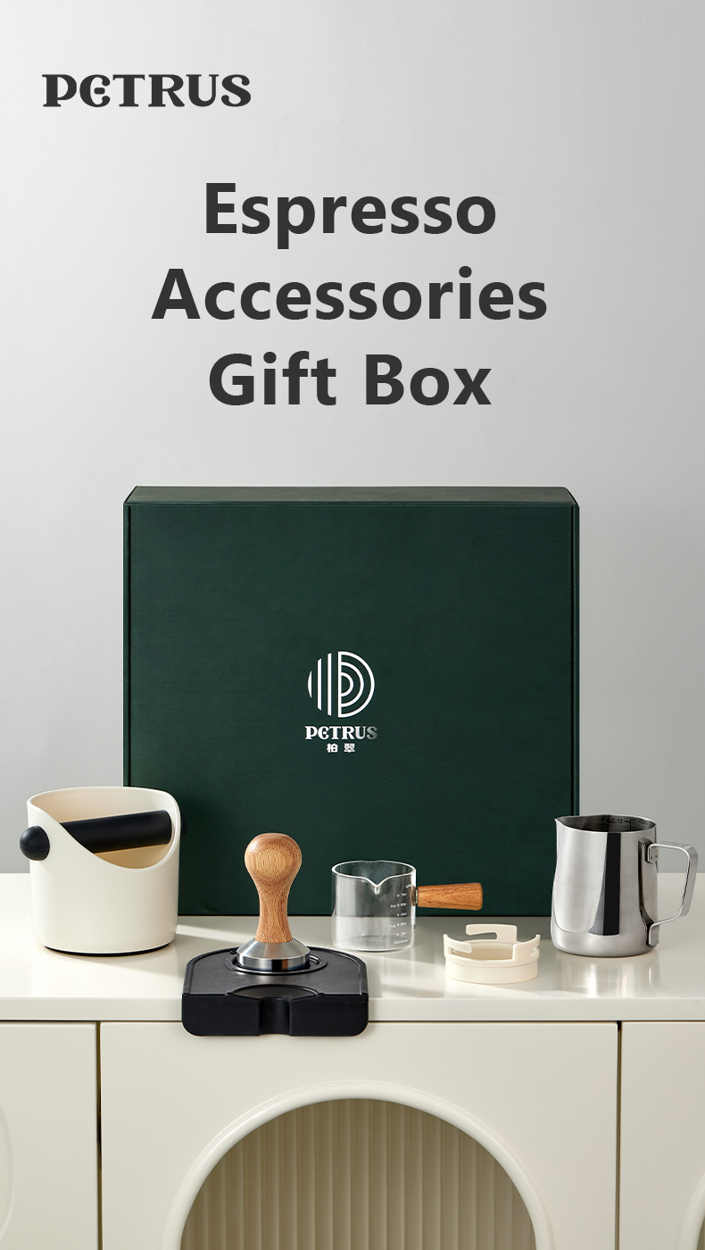 Petrus Espresso Gift Box With 51/58mm Tamper Shot Glass Milk Frothing ...