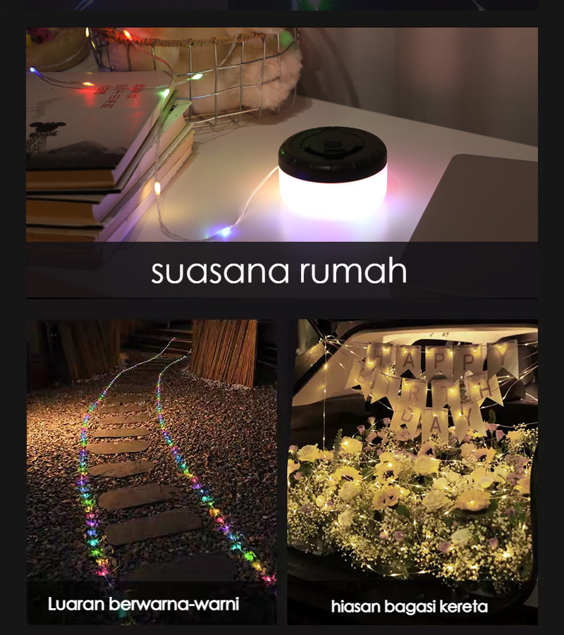 Colorful light atmosphere light string chandelier rope light emergency ...