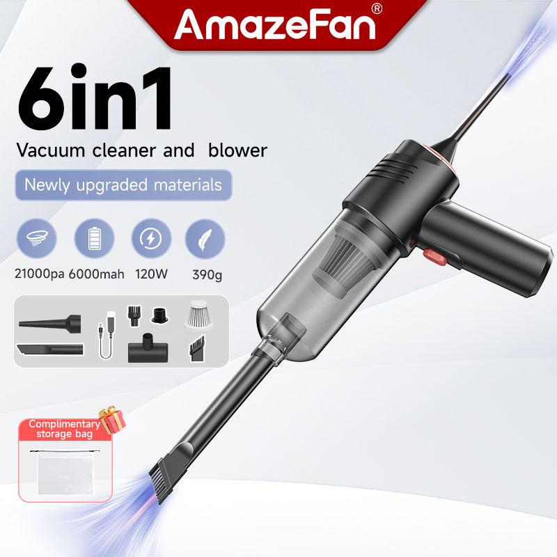 AmazeFan 6in1 Cordless Vacuum Cleaner 21000PA Portable Air Blower Air ...