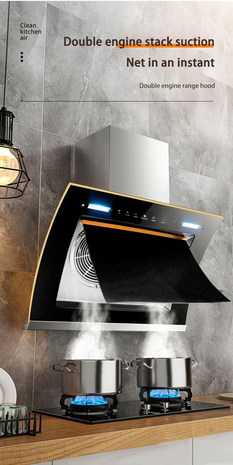 Large Suction Range Hood With Somatosensory Automatic Cleaning Range ...