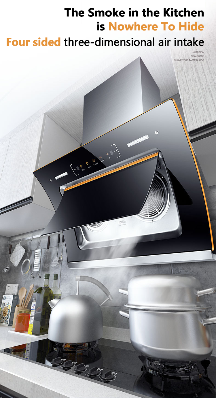 Large Suction Range Hood With Somatosensory Automatic Cleaning Range ...