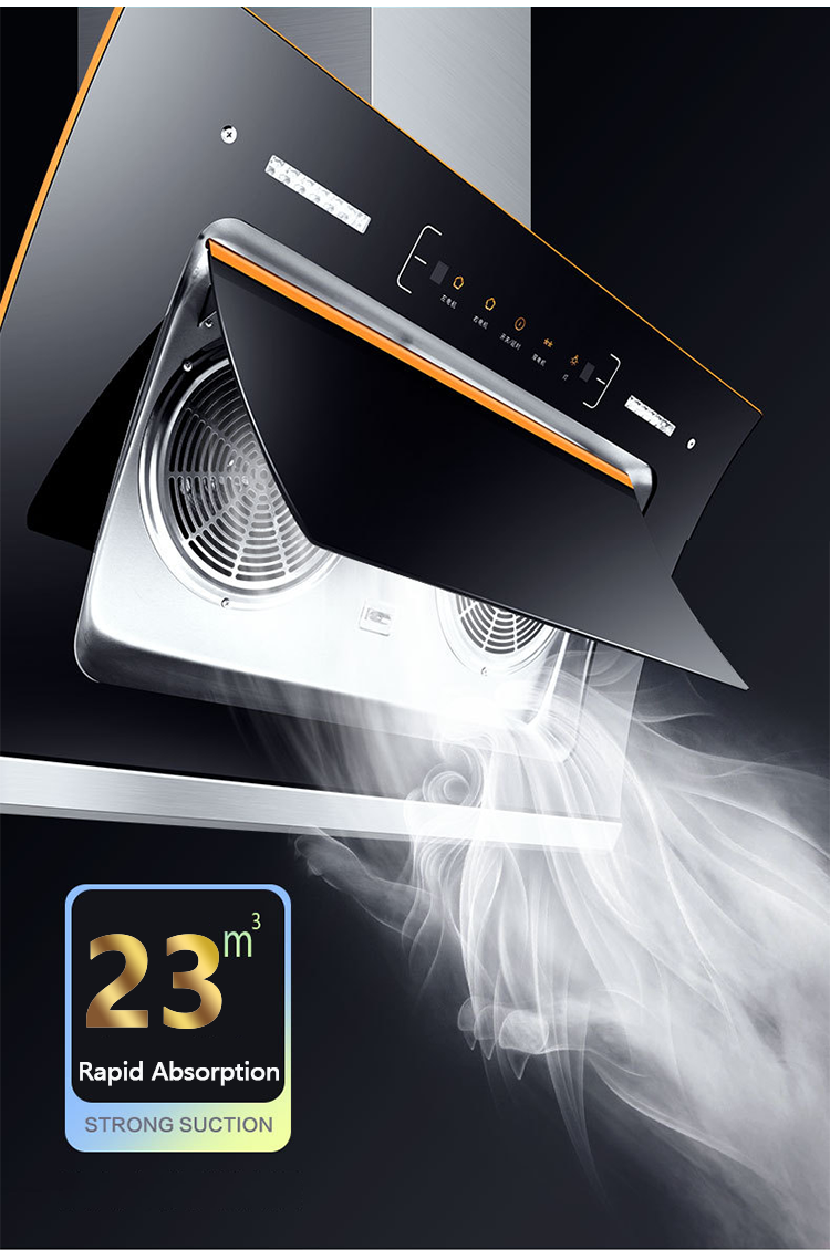 Large Suction Range Hood With Somatosensory Automatic Cleaning Range ...