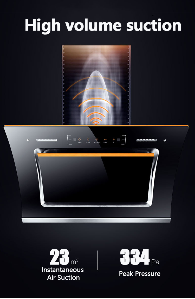 Large Suction Range Hood With Somatosensory Automatic Cleaning Range ...