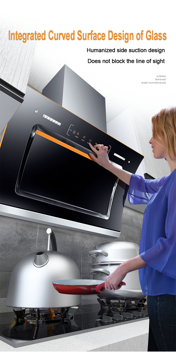 Large Suction Range Hood With Somatosensory Automatic Cleaning Range ...