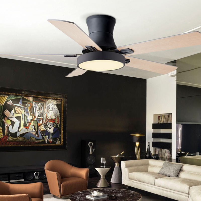 Ceiling Fan With Light 6 Speed Strong Winds Remote Nordic Kipas Siling ...