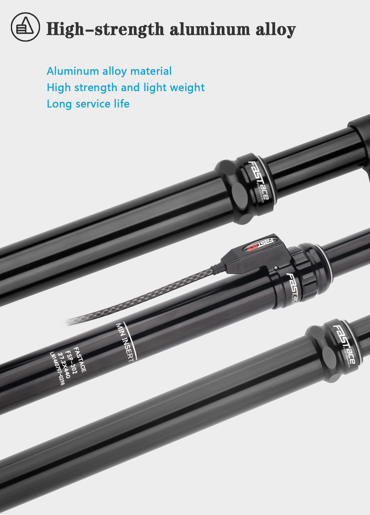 FASTACE Height Adjustable Seatpost 27.2/30.9/31.6mm MTB Dropper Shock ...