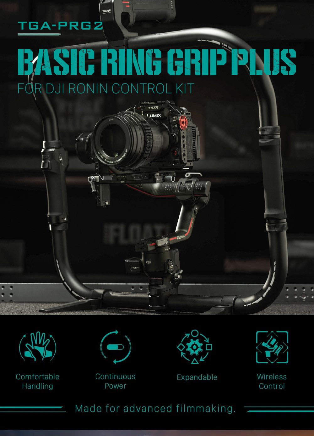 TILTA TGA-PRG2 Basic Ring Grip Plus Control Travel Kit for DJI Ronin ...