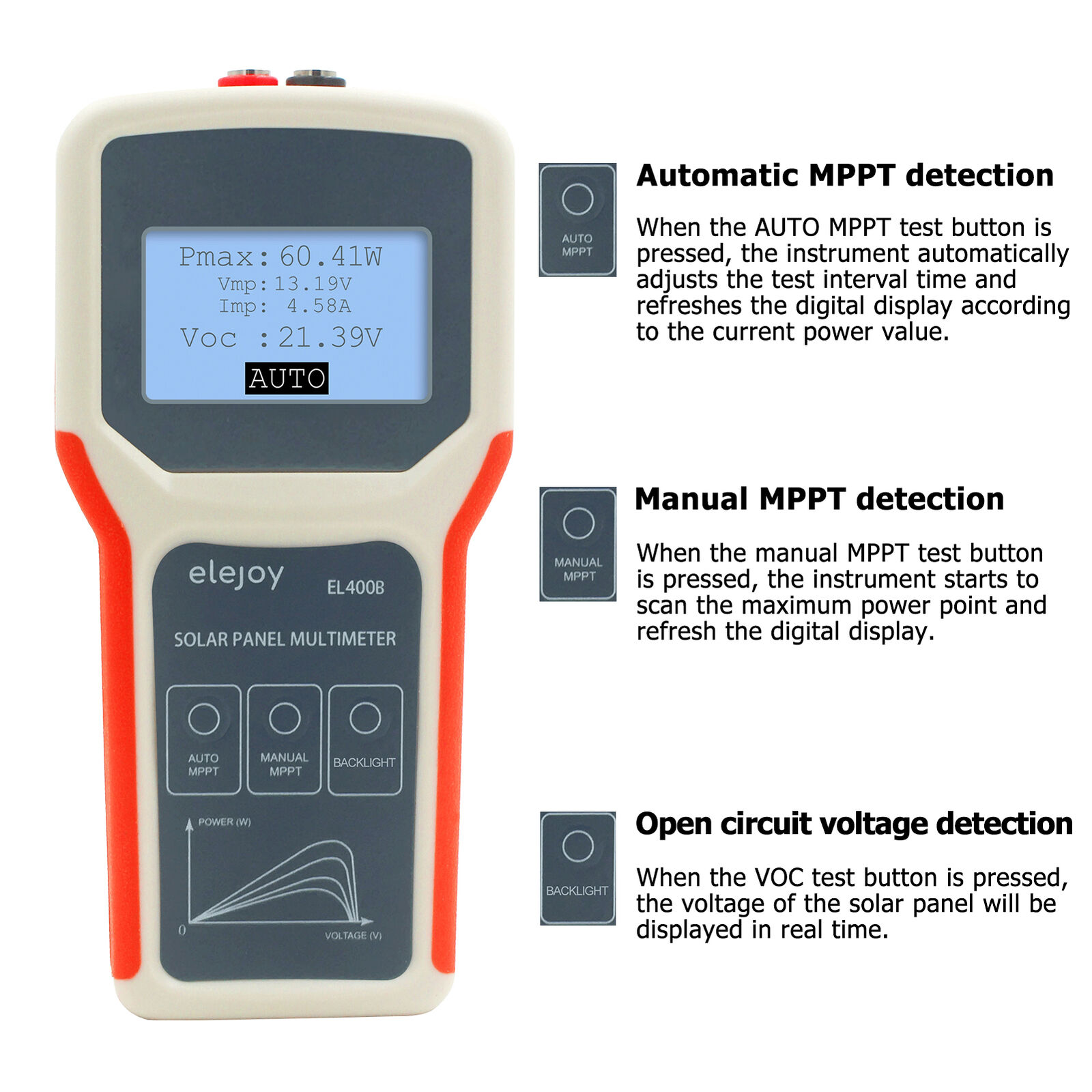 LCD MPPT solar panel multimeter smart current tester voltage tester ...