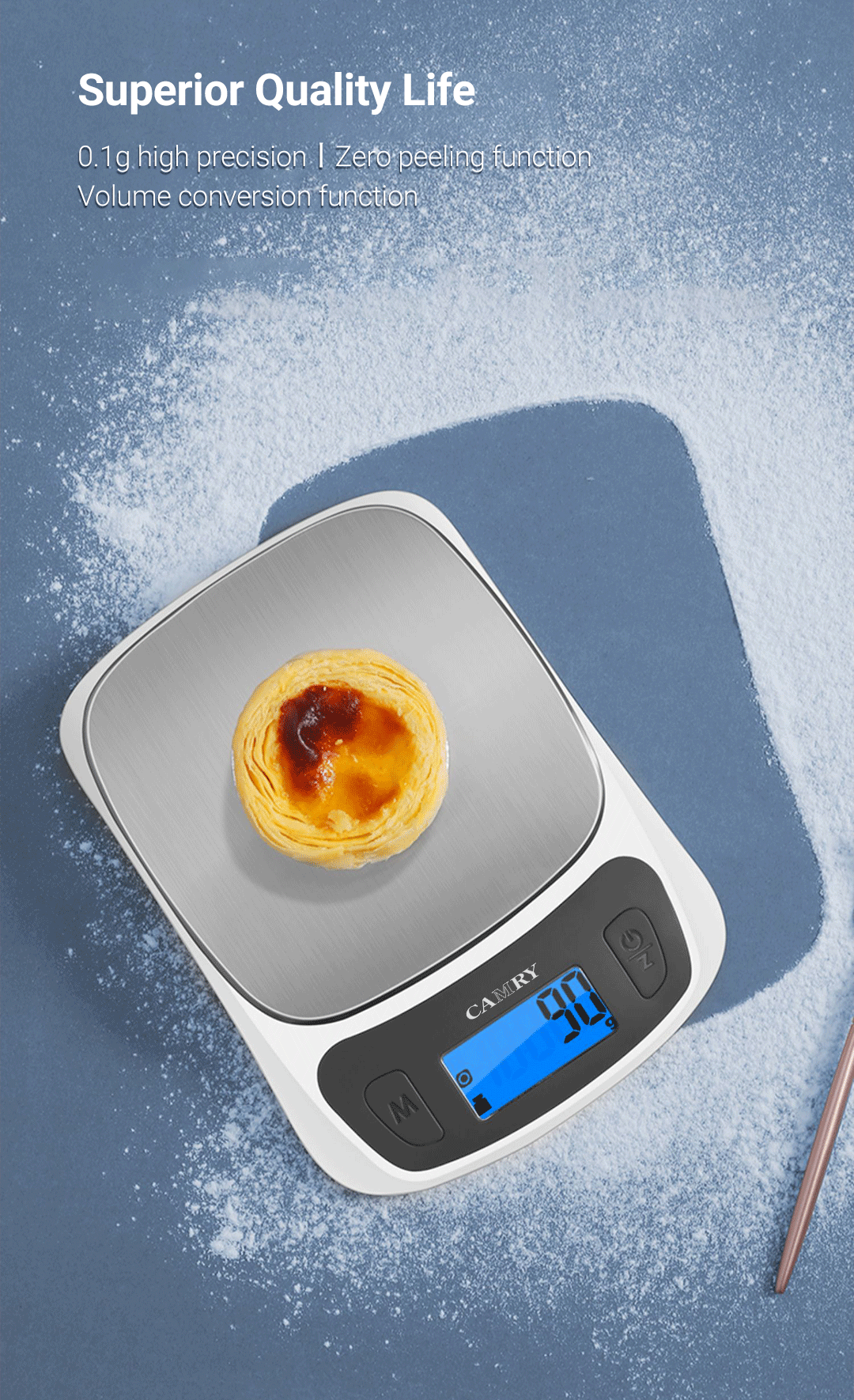 CAMRY Ultra Slim Kitchen Scale Digital Food Weight Scale for Baking ...