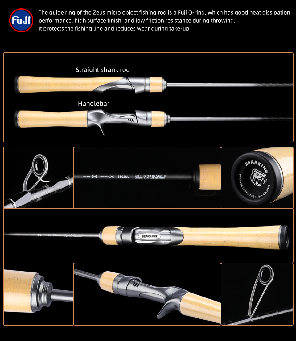 BEARKING Zeus Micro Ultralight Carbon Fiber Ultralight Fishing Rod ...