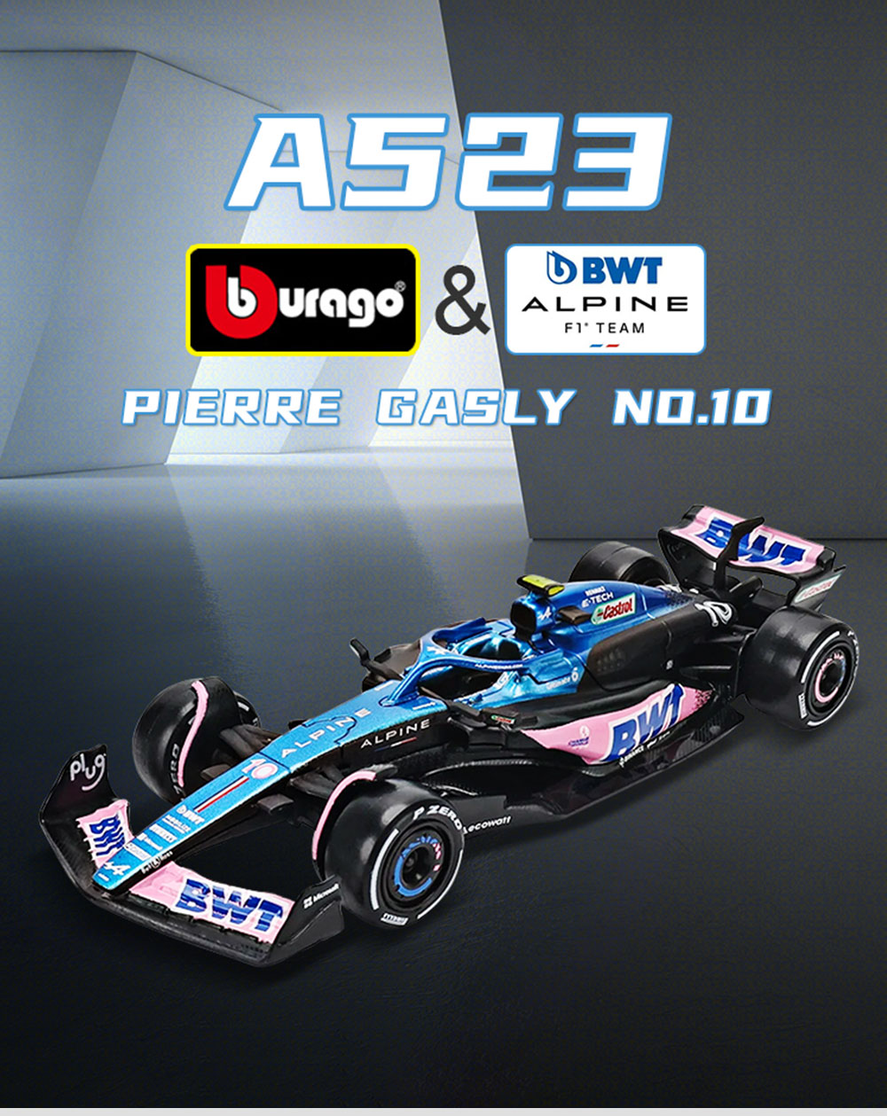 Bburago 2024 1:43 Japan Bahrain GP Alpine A524 F1 BWT Pierre Gasley #10 ...