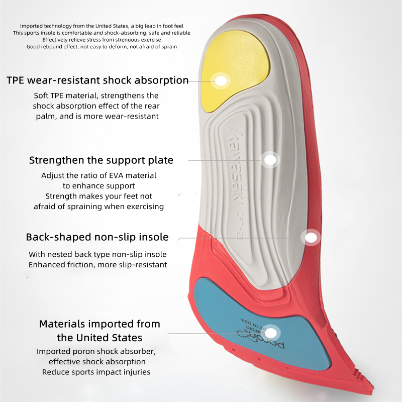 Kawasaki Badminton Sports Insole CFT-28 Men And Women Breathable Shock ...