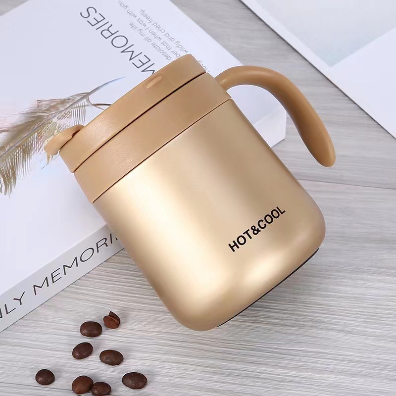 GEESO 350ML/500ML Thermos Mug Coffee Mug Office Coffee Cup Stainless ...