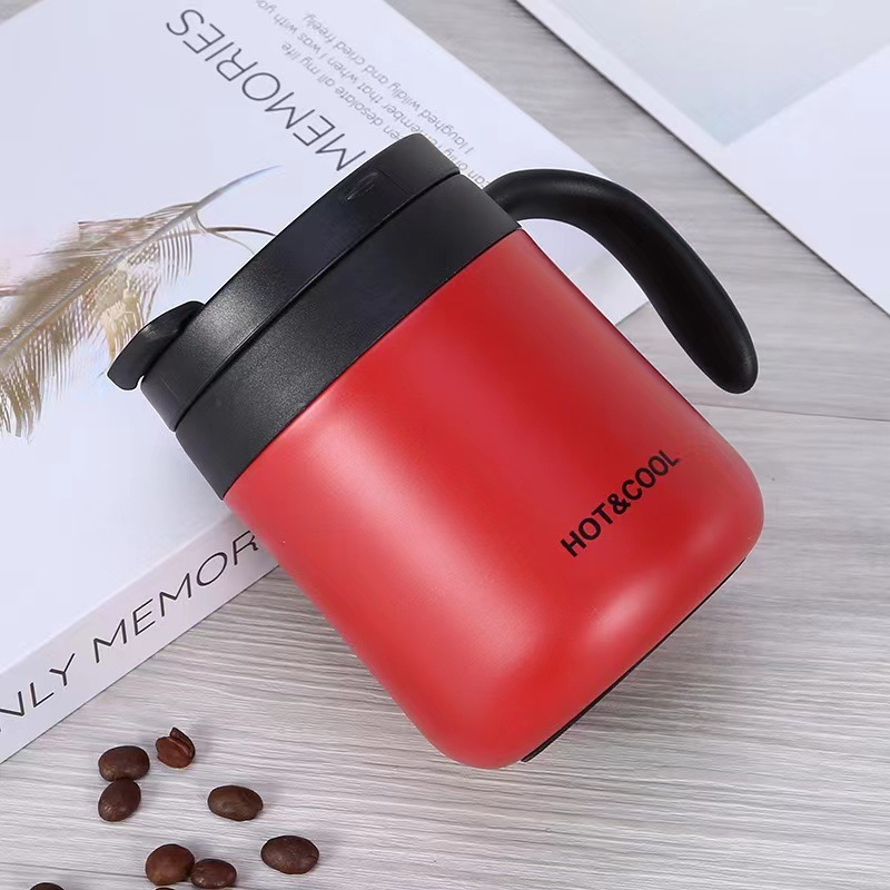 GEESO 350ML/500ML Thermos Mug Coffee Mug Office Coffee Cup Stainless ...