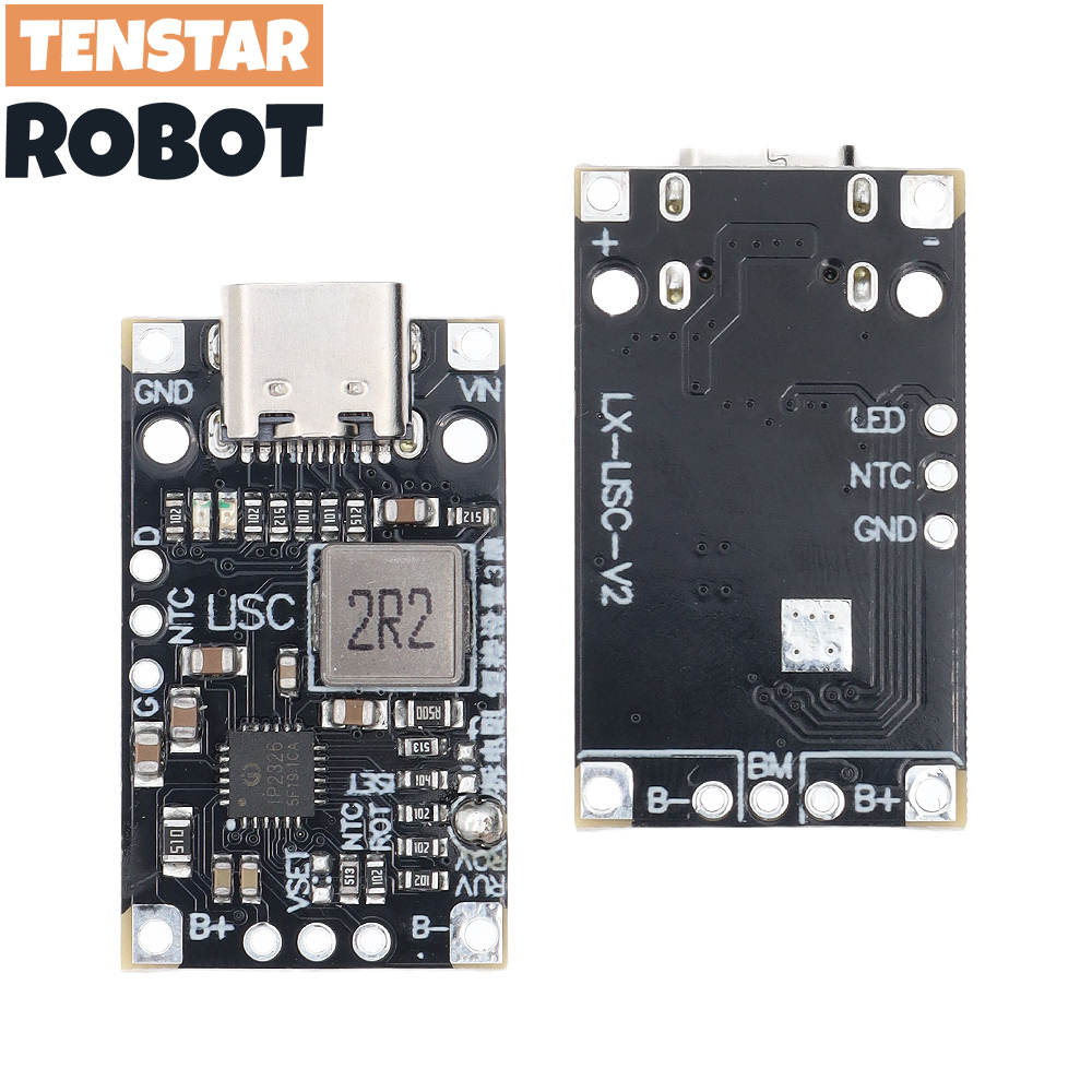 Type-C USB 2/3S BMS 15W 8.4V 12.6V 1.5A Lithium Battery Charging Boost ...