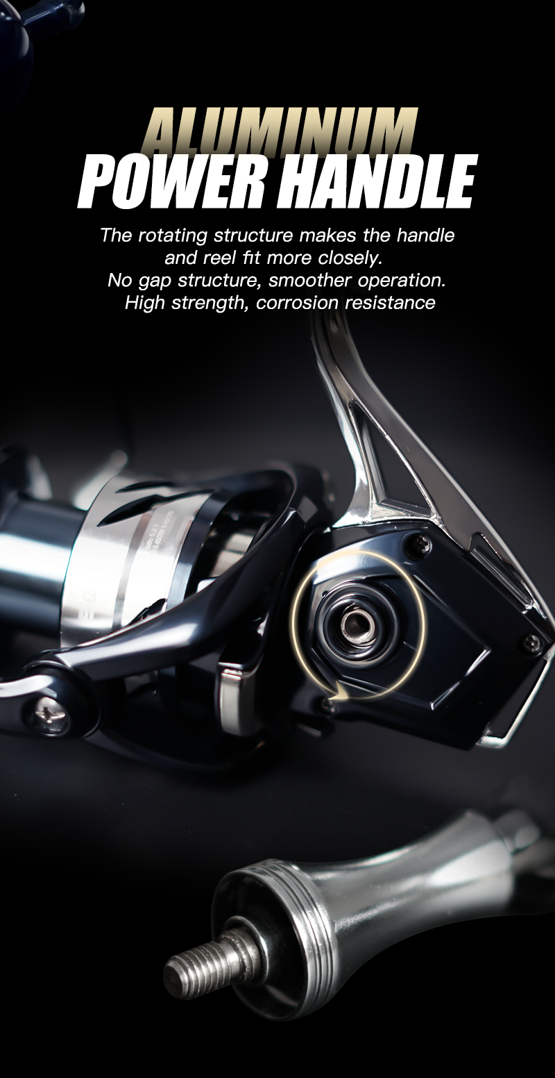 SEASIR Contra All Metal Spinning Fishing Reel 2000-6000 5.2:1 Max Drag ...