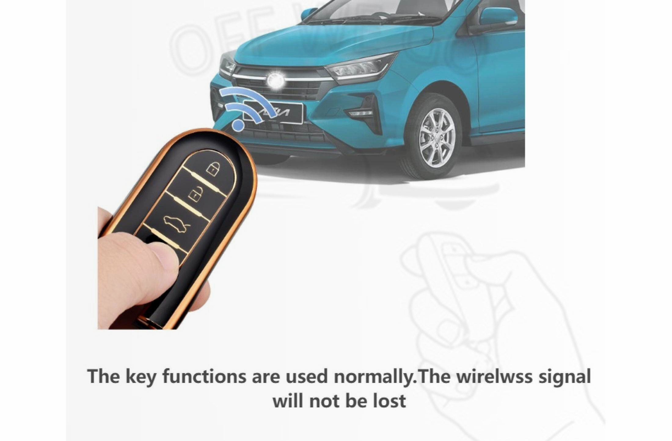 Perodua key cover bezza aruz 2023-2025 Keyless Remote cover kunci bezza ...