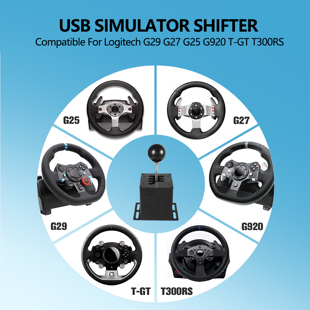 PC USB H Gears Shifter Suit For Logitech G27 G29 G25 G920 For ...